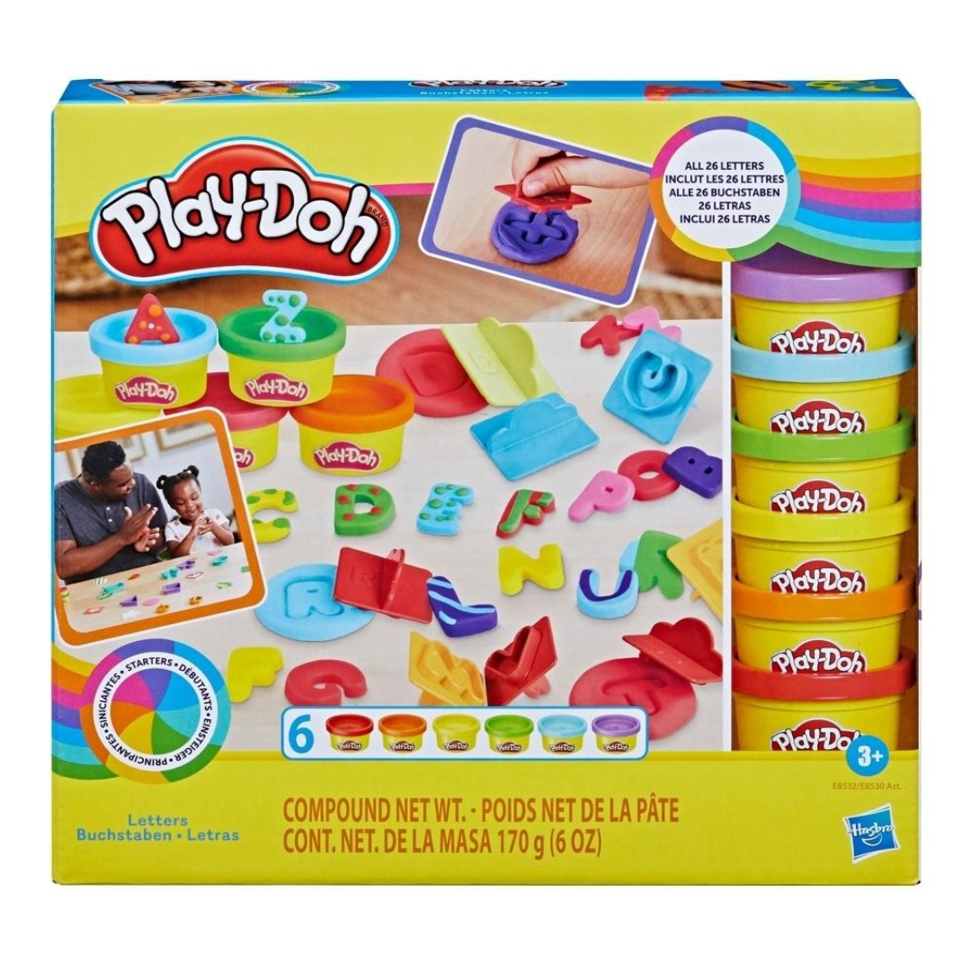 Play Doh Plastilina Moldes Letras Con 6 Masas Hasbro E8532 – Cositas y ...