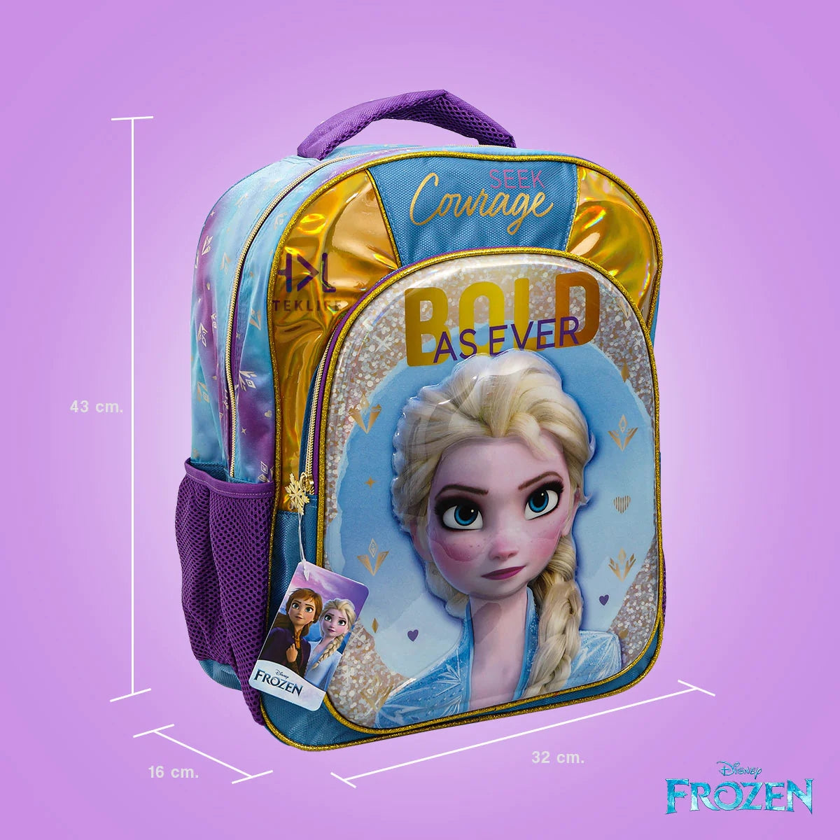 Mochila Escolar Grande Primaria Ruz Disney Princesas Frozen Elsa 17442 ...